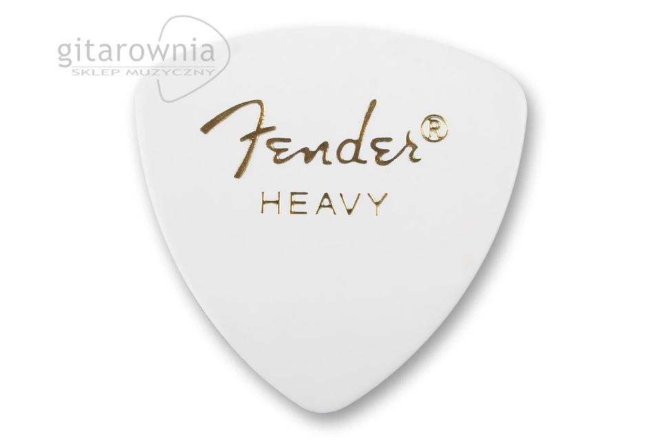 FENDER Classic Celluloid 346 White Heavy kostka gitarowa